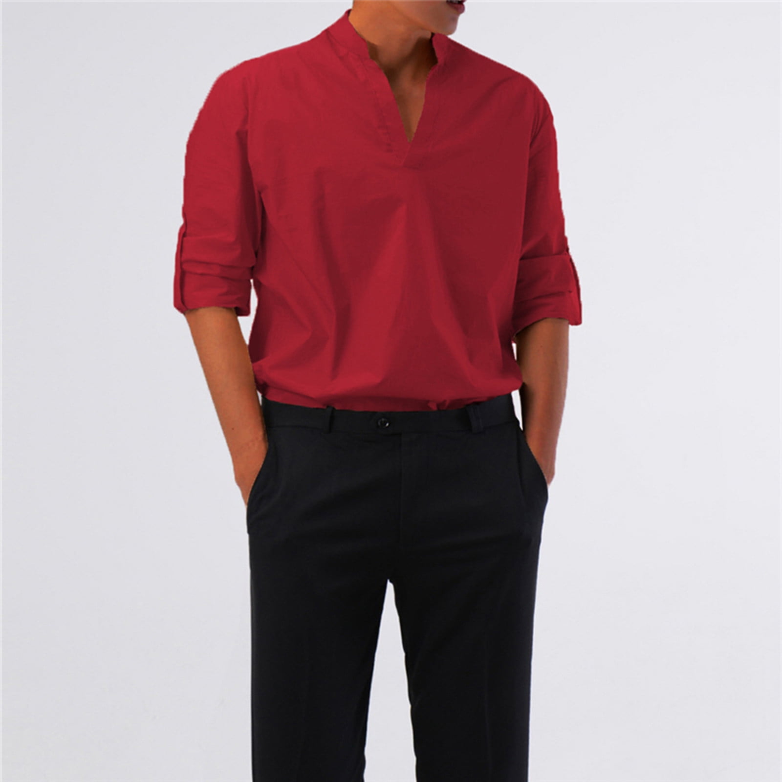 Click here for Cehvom Fashionable Mens Casual Deep V Long Sleeve... prices