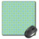 3dRose Quatrefoil Pattern Aqua Blue and Lime Green, Mouse Pad, 8 by 8 ...
