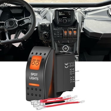 Nilight LED Light Bar Rocker Switch STEREO Rocker Switch 5 Pin Laser On ...