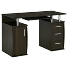 Tribesigns Two Person Desk with Storage Shelves and Tiltable Tabletop ...