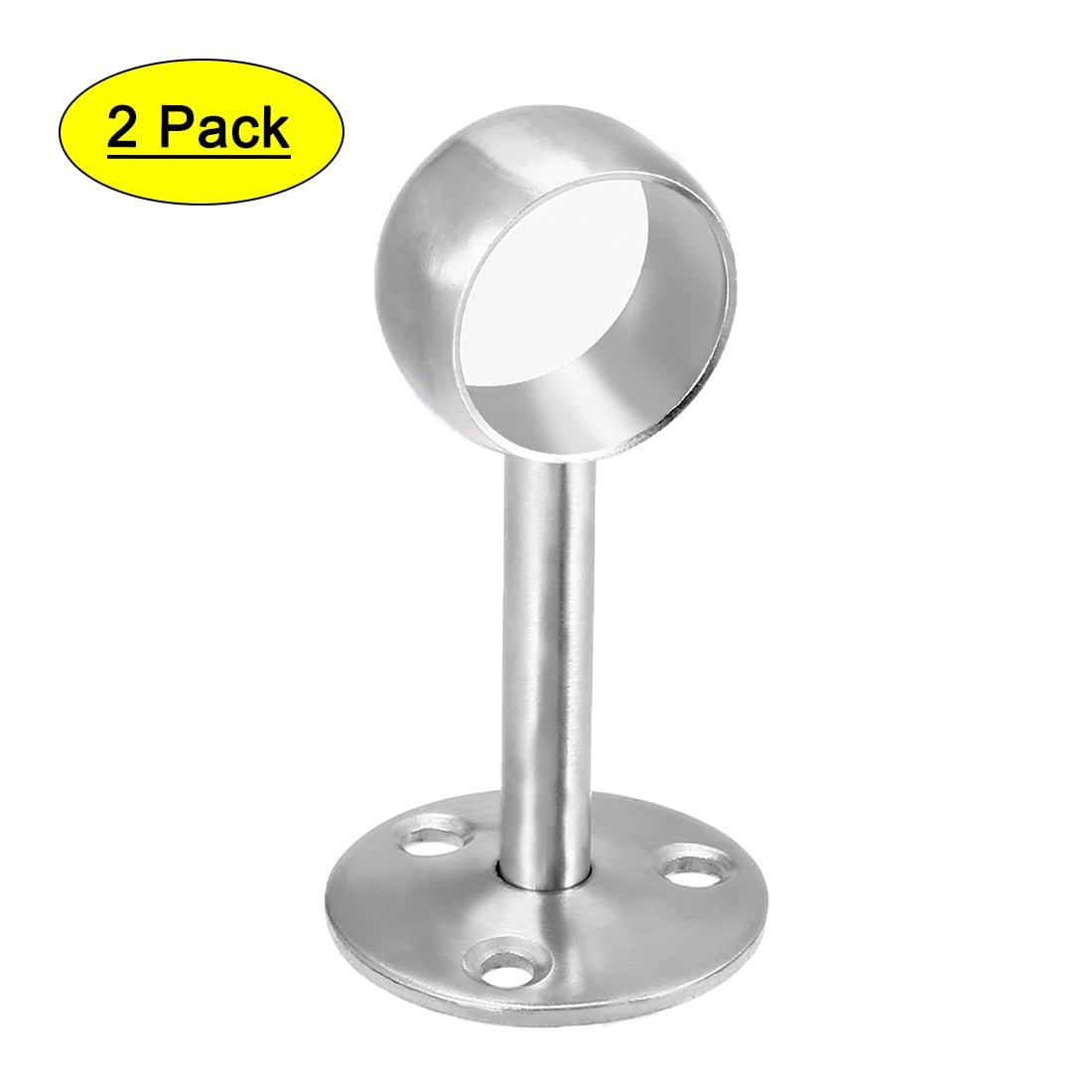 Uxcell 1.26" Pipe Dia 304 Stainless Steel Wardrobe Pipe Bracket, 2 Pcs ...