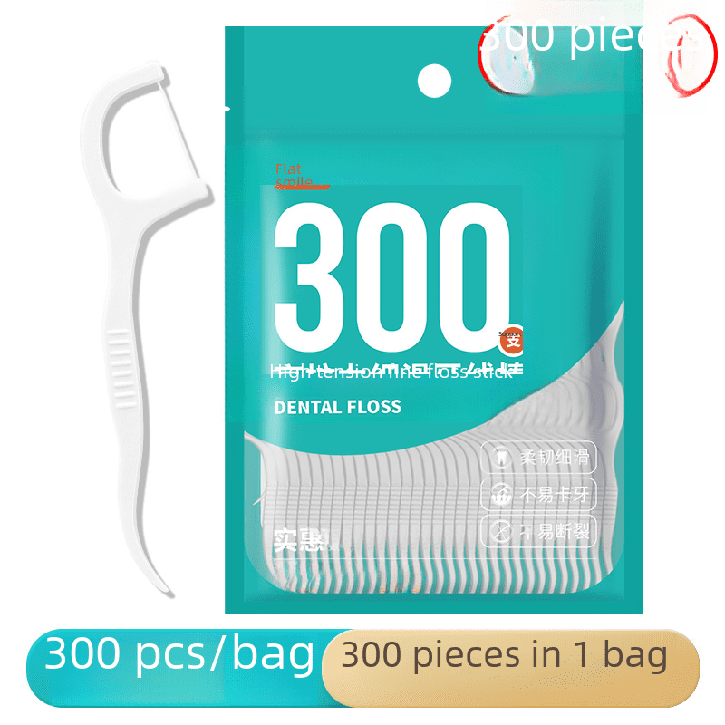 Hilo dental desechable de polímero fino, 300 bolsas, paquete familiar ...