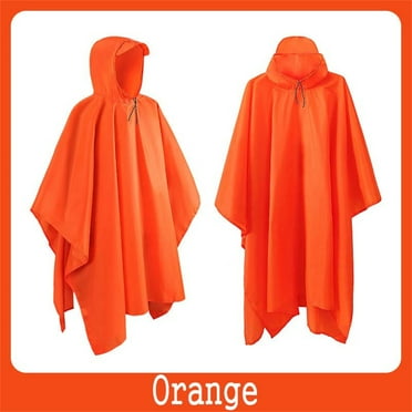 SaphiRose Hooded Rain Poncho for Adult with Pocket, Waterproof ...