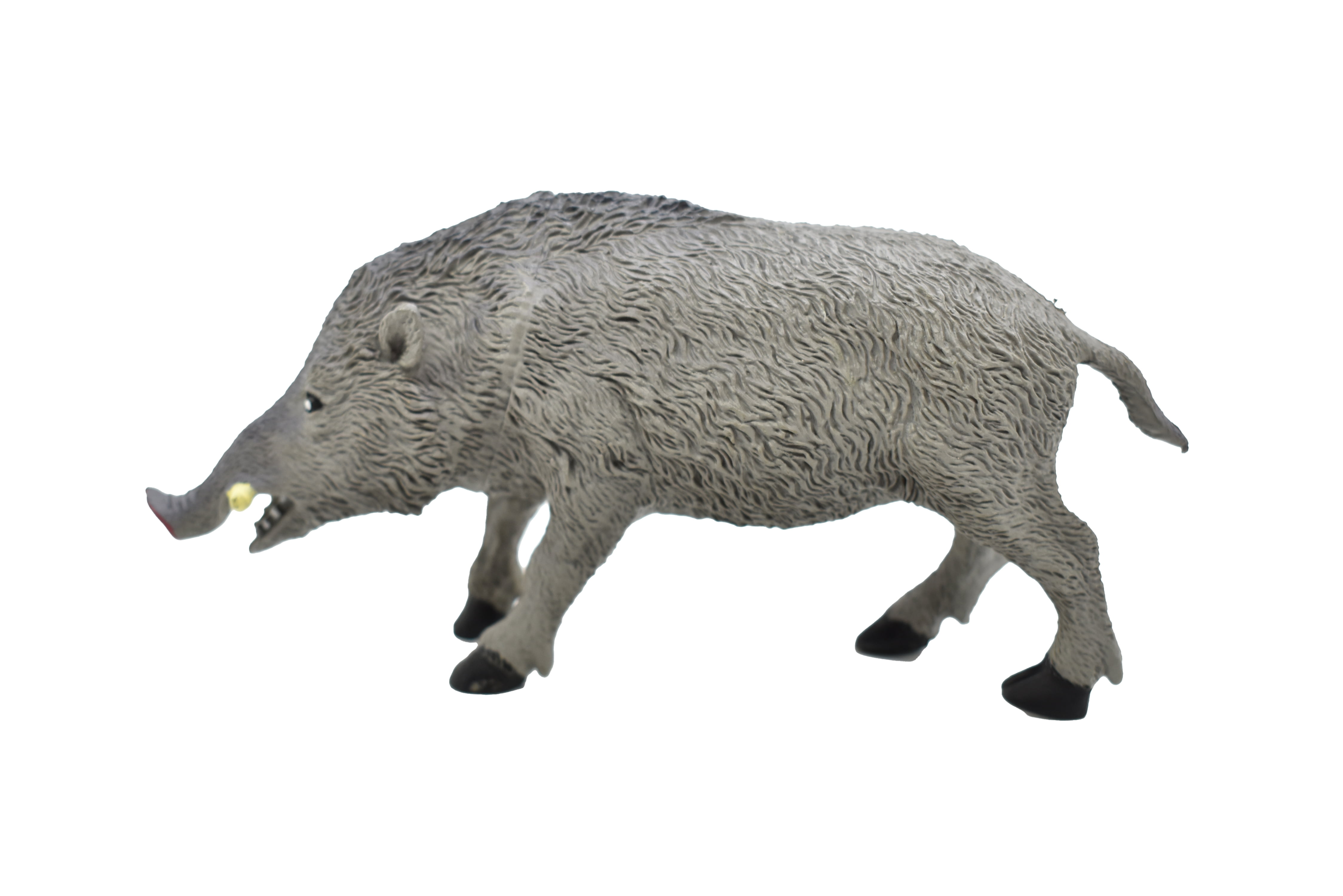 Boar, Wild Pig, Grey, Plastic Animal, Educational, Realistic Hand ...