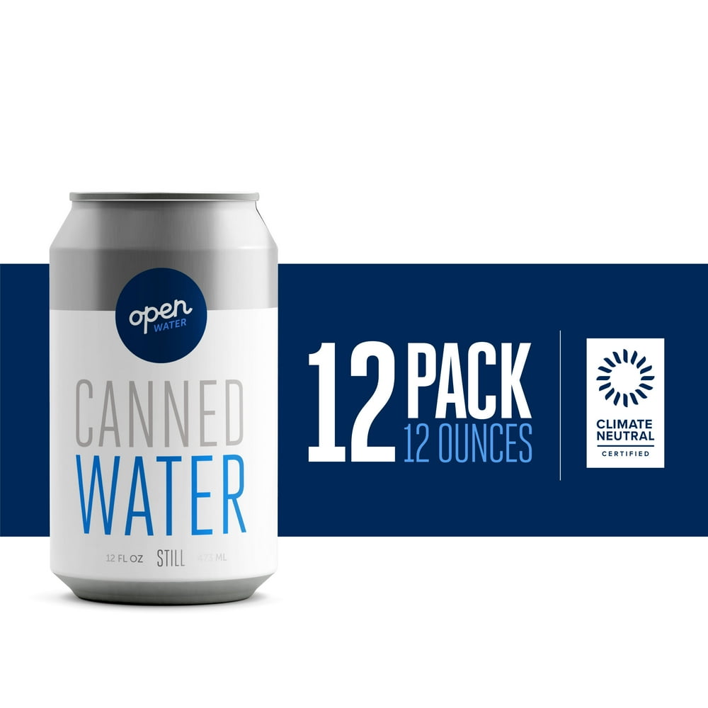 Open Water | Still Canned Water with Electrolytes in 12-oz Aluminum ...