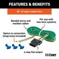 CURT 58044 Vehicle-Side 4-Pin Flat Trailer Wiring Harness with 60-Inch ...