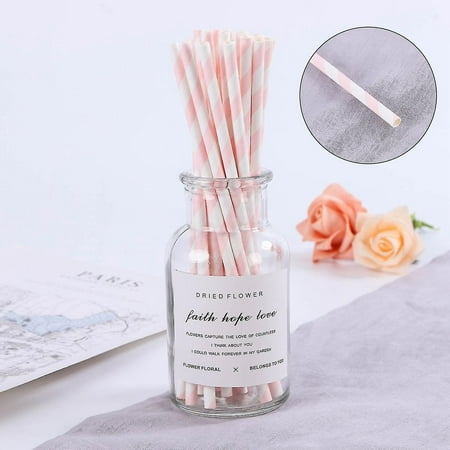 Biodegradable Paper Straws, 100 Straws For Party Supplies, Birthday ...