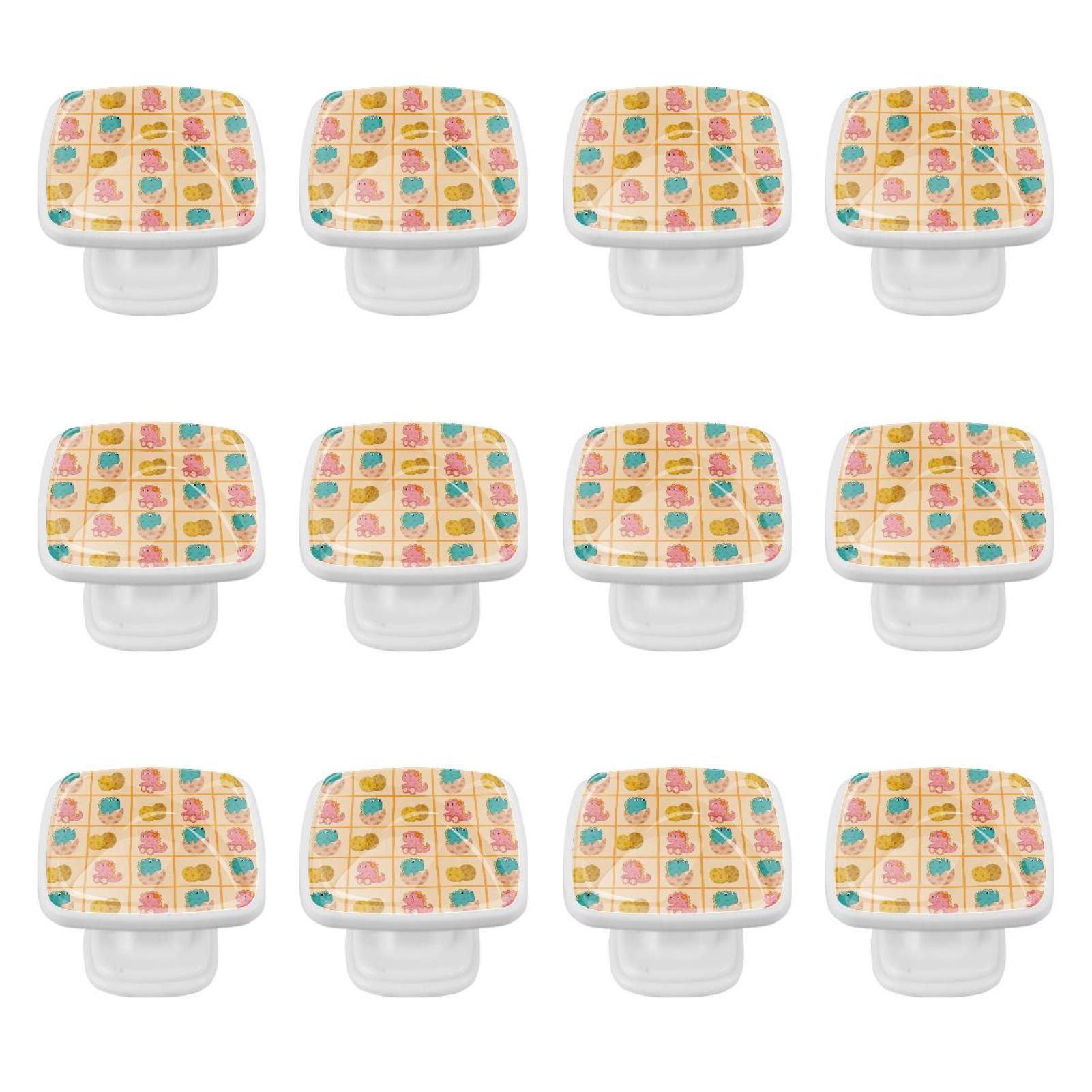 12 Pieces Drawer Pulls Handle Square Wardrobe Cabinet Lattice Knobs ...