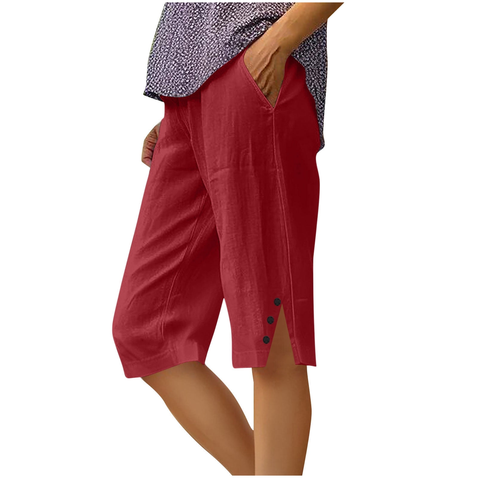 Click here for Yuyuzo Cotton Linen Shorts For Women Drawstring El... prices
