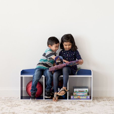 IRIS USA Kids Bookshelf Bench with Reading Nook, Multiple Colors ...
