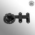 Black Wrought Iron Gate Floral Ring Turn Latch Lock Set 6" Latch Pull ...