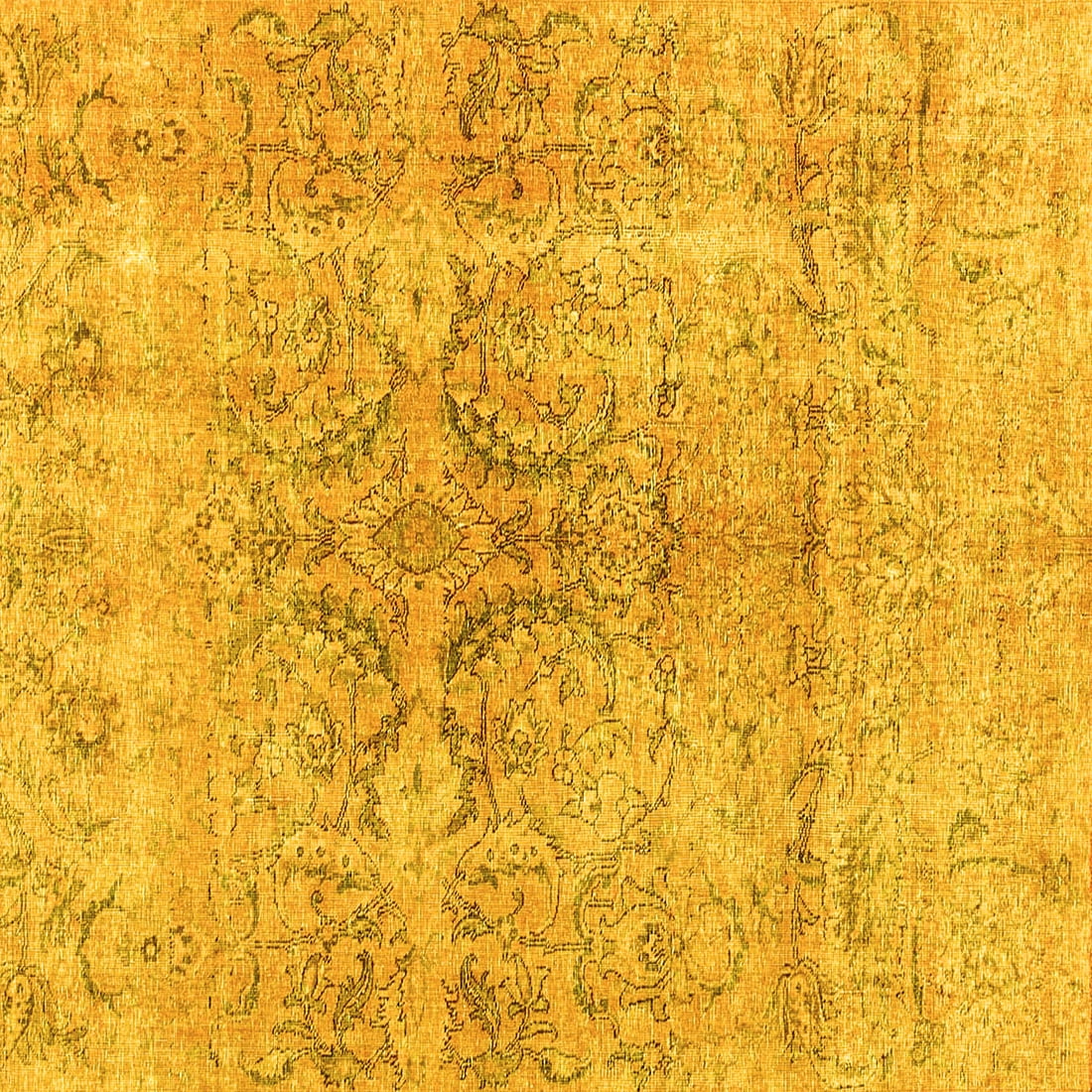 Ahgly Company Machine Washable Indoor Square Persian Yellow Bohemian ...