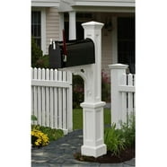 Mayne Liberty Weatherproof Traditional Plastic Mail Post in White ...