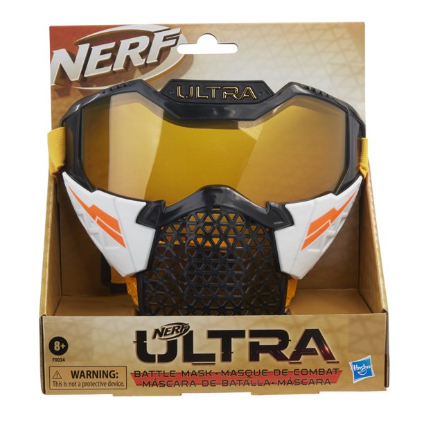 Nerf Ultra Battle Mask, Breathable Design and Adjustable Head Strap ...