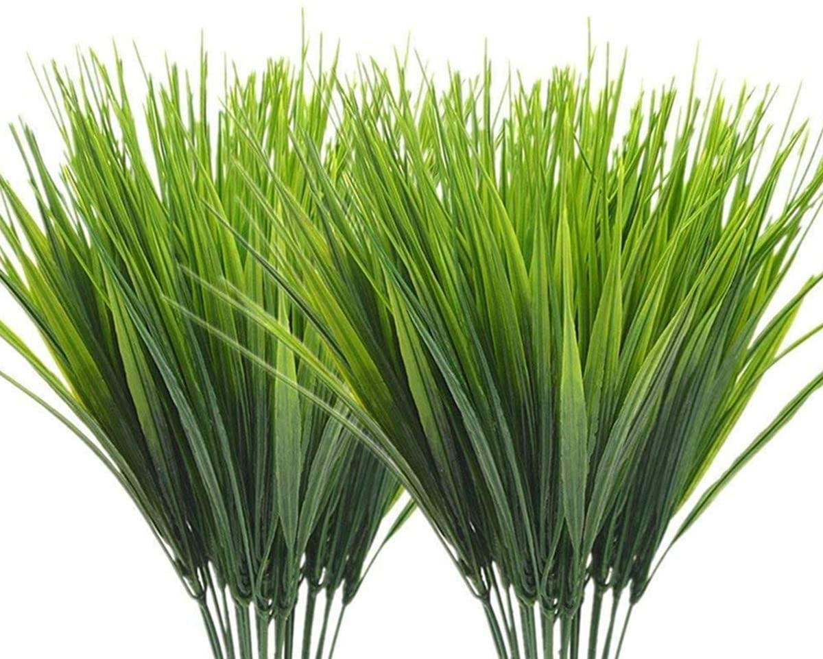 Morttic Artificial Shrubs Bulk, Plastic Plants Aquatic Grass Fake Green ...