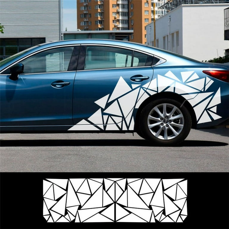 Car Body Sticker Vinyl Graphics Decal Sticker Geometric Triangle Glossy Black Walmart