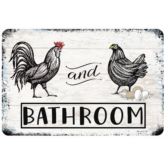 Farmhouse Bathroom Sign