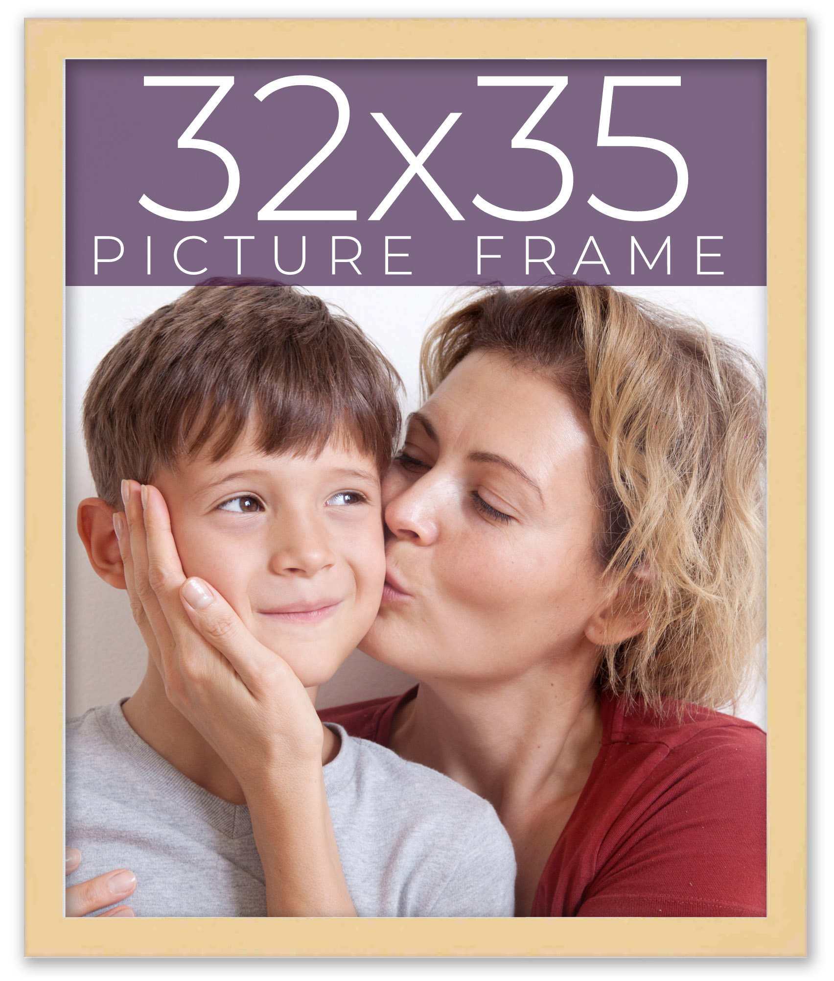 32x35 Shadow Box Frame Brown | 0.875 inches Deep Real Wood Contemporary ...