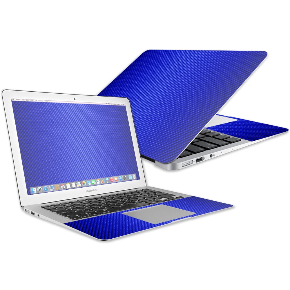 MightySkins Skin for Apple MacBook Air 13" (2017) - Blue Carbon Fiber ...