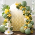 Abstract Art Arch Backdrop Cover 5 FT Classic Yellow Line Gradient ...