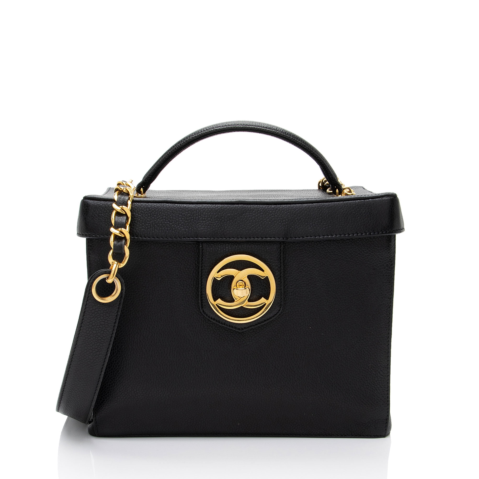 Pre-Owned Chanel Vintage Caviar Leather Vanity Train Case - Walmart.com
