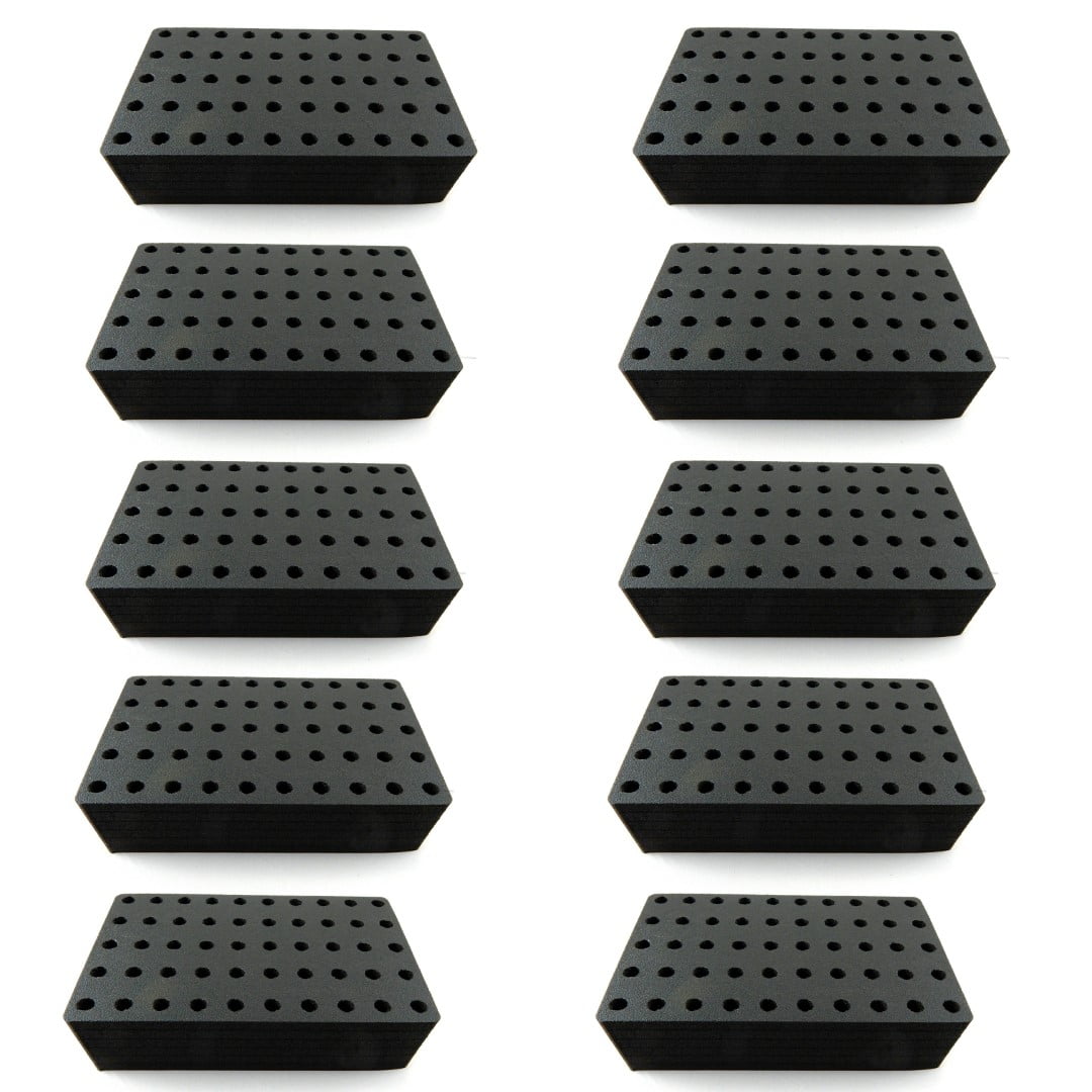 Polar Whale 10 Test Tube Racks Black Foam Storage Rack Organizer Stand ...