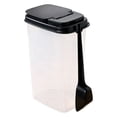 Airtight Plastic Storage Jar with Spoon, Clear Canister for Coffee ...
