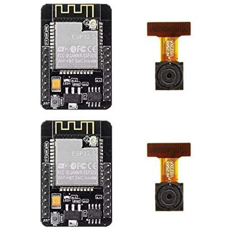 2 Pack ESP32-CAM WiFi Bluetooth Camera Module Development Board ESP32 with Camera Module OV2640 ...