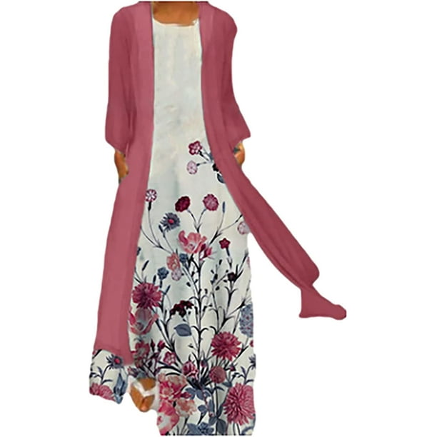 Robe Maxi pour Femme Automne ATTOE Casual Deux Pièces Ensemble Grande ...