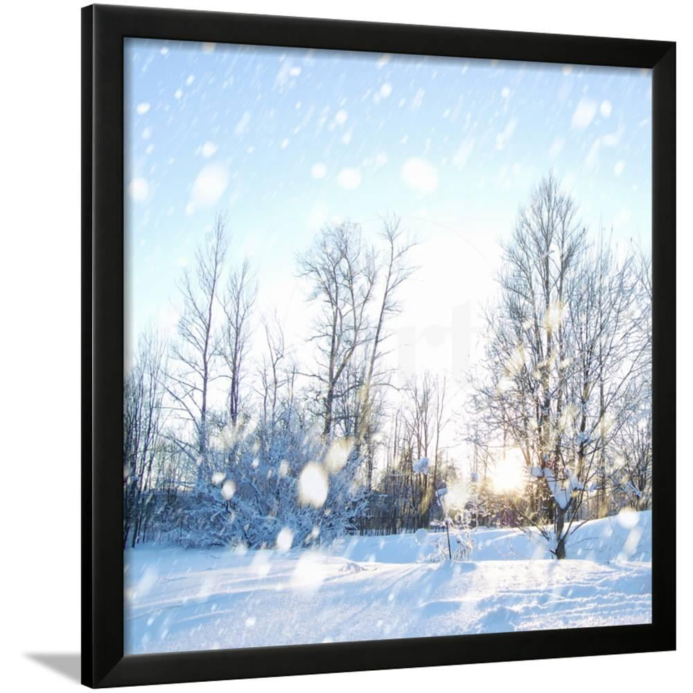 Winter Landscape with Snow, Framed Art Print Wall Art by IgorKovalchuk ...
