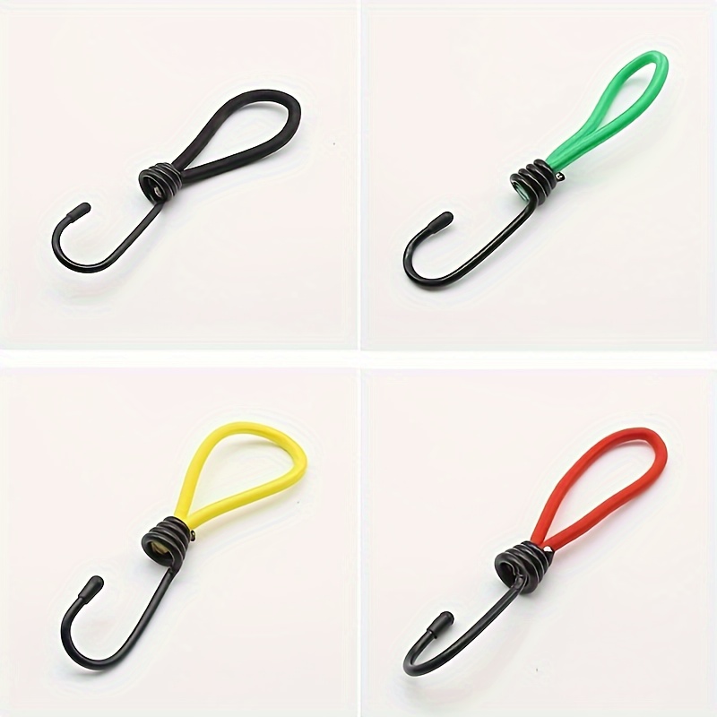 LNGOOR 4-pack Heavy Duty 4-Pack Bungee Cords with Hooks Iron Spiral ...