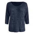 AJGRHE Womens Crochet Cover Up Top Summer 3/4 Sleeve Off Shoulder ...