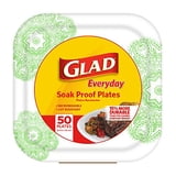 Glad Everyday 10 In. Green Square Paper Plates (50-Count) BBP0102 ...
