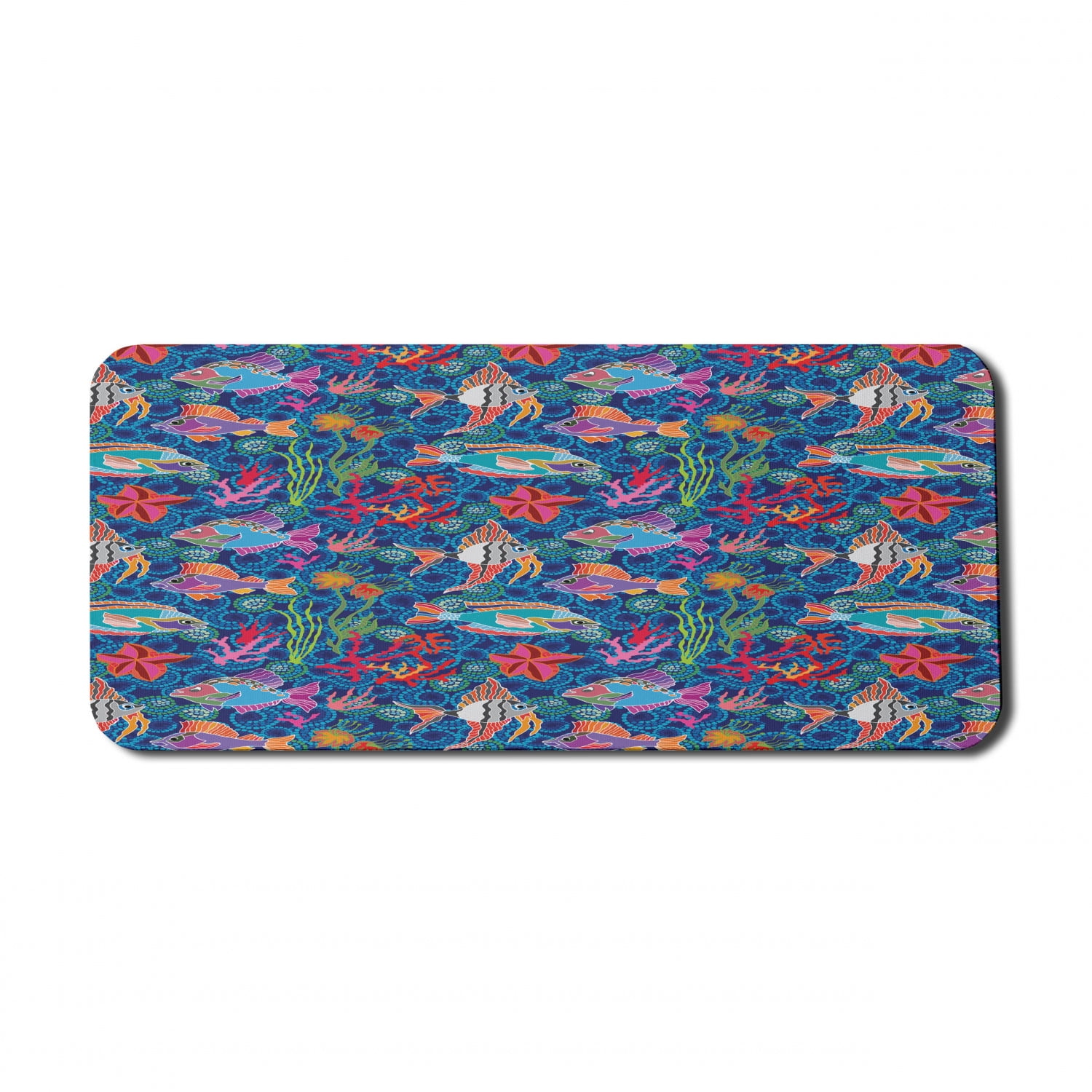 Marine Computer Mouse Pad, Underwater Theme Exotic Fishes in Tropical ...