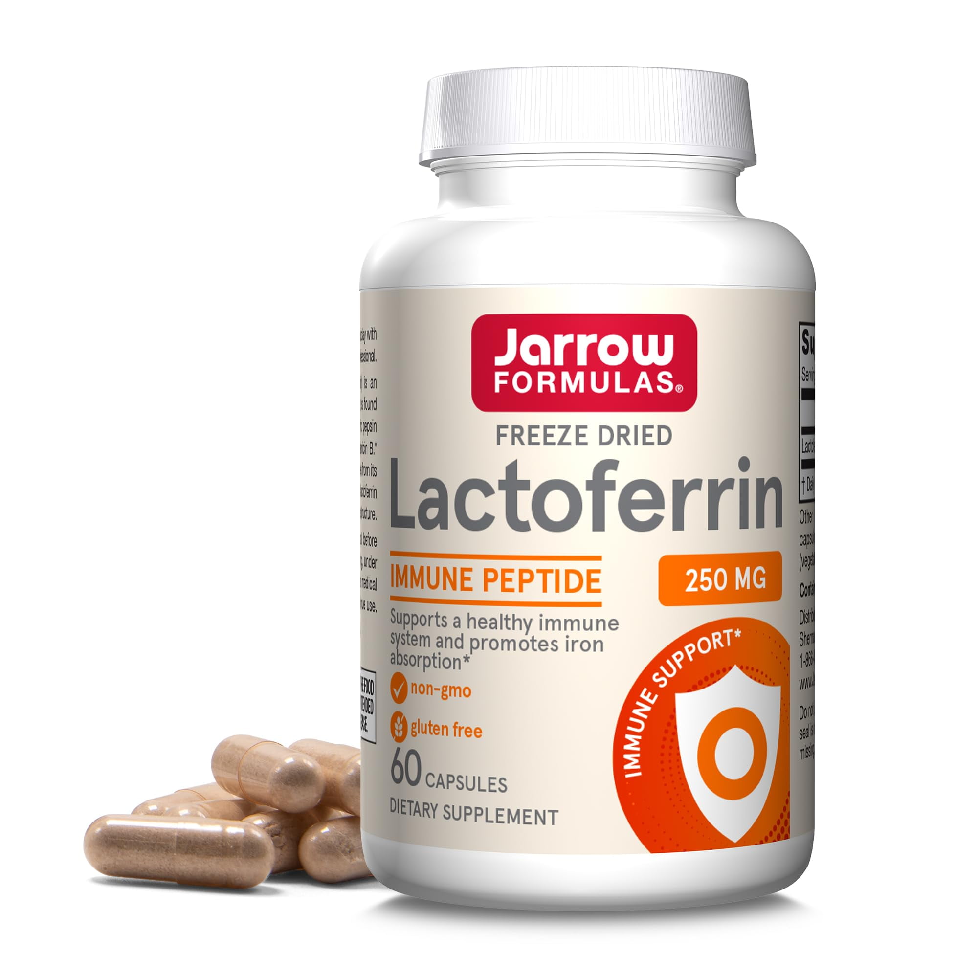 Suplemento Jarrow Formulas de lactoferrina 250 mg 60 cápsulas | Bodega ...