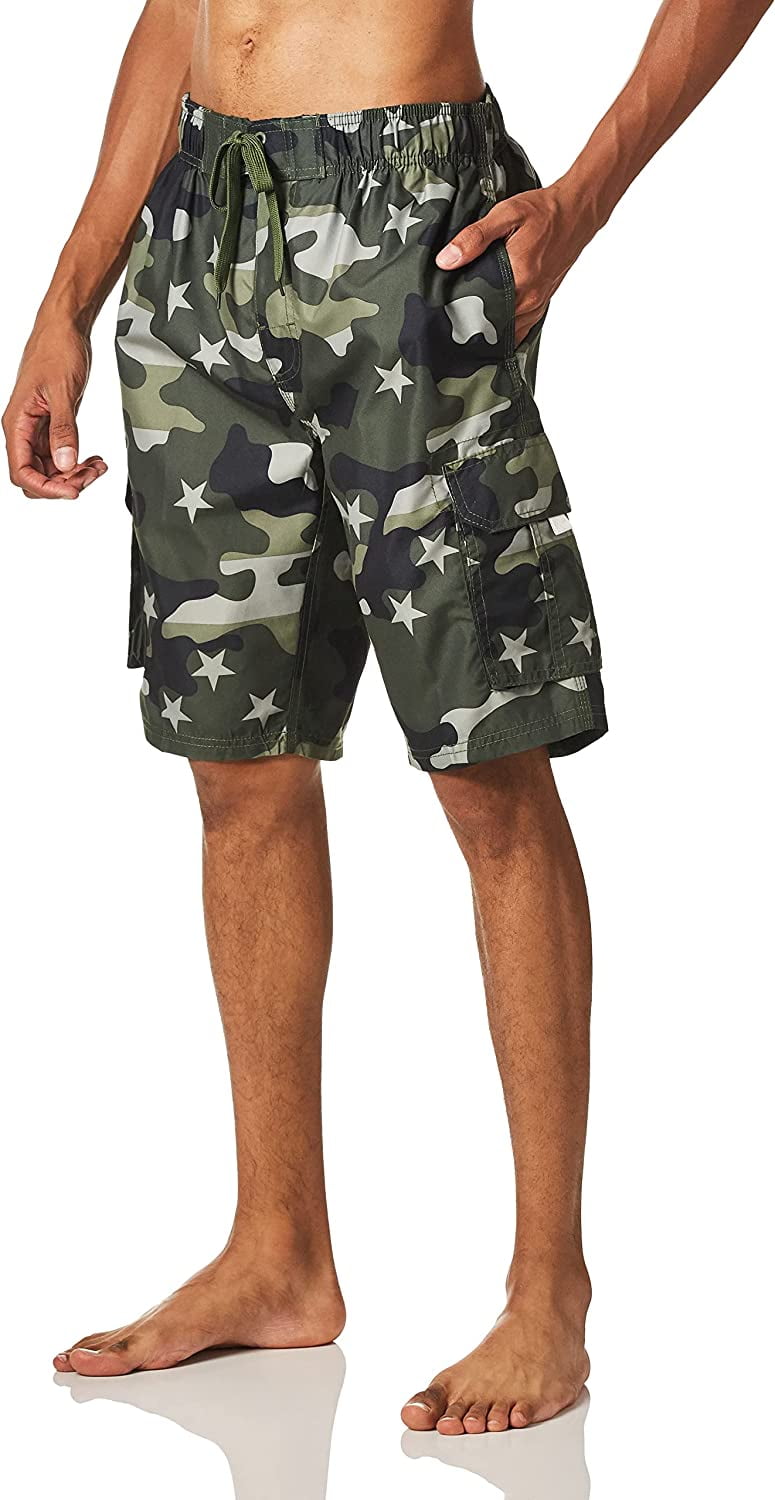 Kanu Surf Men's Mirage Swim Trunks (Regular & Extended Sizes) Medium ...