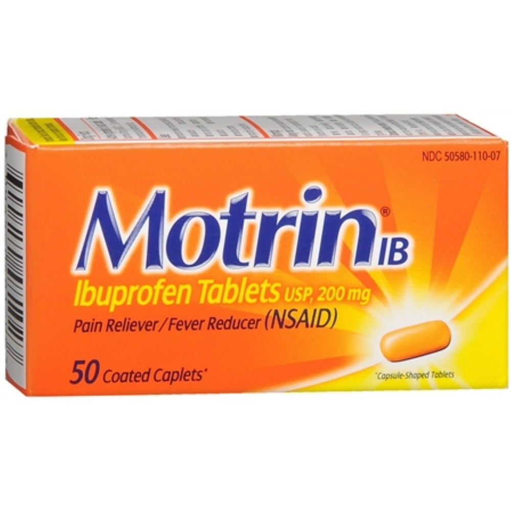3 Pack - Motrin IB Coated Caplets 50 ea - Walmart.com - Walmart.com