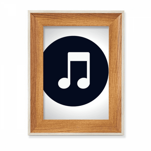 White Doubled-quaver Music Notes Desktop Wooden Photo Frame Display ...