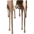 DecMode 16" x 25" Copper Aluminum Drip Accent Table with Melting Design ...