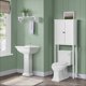 Alaterre Dover Over Toilet Hutch with 2 Doors, Bathroom Shelf with 2 ...