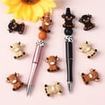20pcs Fun Cow Shape Silicone Beads s Project Friendship Bracelets Party ...