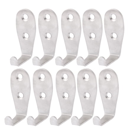 L Shaped Wall Mounted Single Hook Hanger 2mm Thickness 10PCS - Walmart.ca