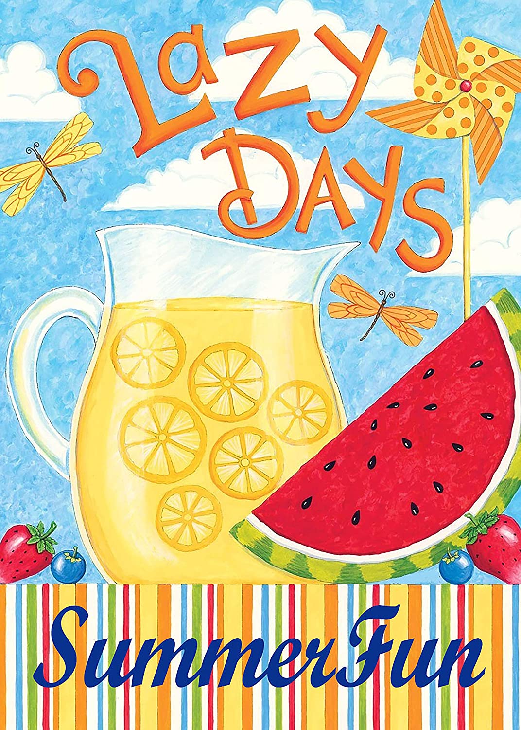 Hello Summer Watermelon Garden Flag 12x18 inch Double Sided Decorative ...