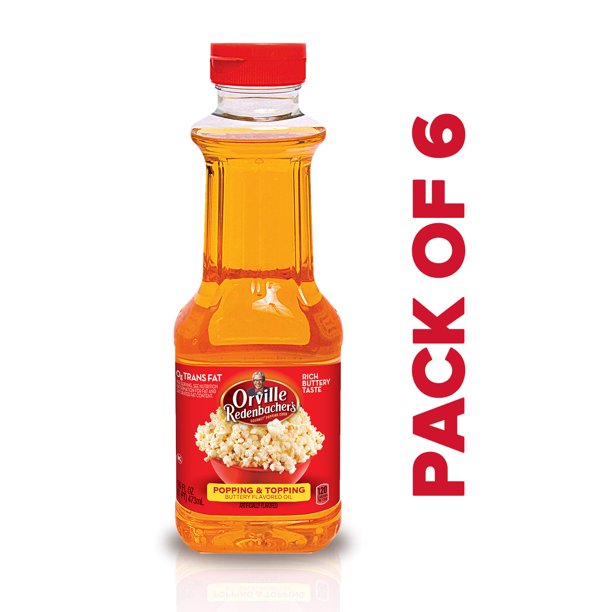 Orville Redenbachers Popping & Topping Buttery Flavored Oil, Keto ...