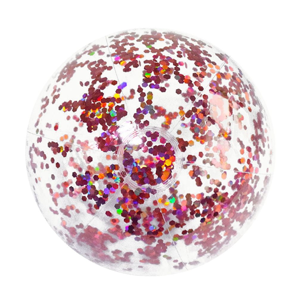 Kids Beach Pvc Sequins Inflatable Confetti Glitters Pool Toys Balls ...
