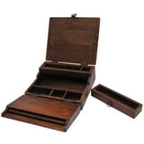 Vintage Antique Wood Folding Portable Travel Writing Lap Desk Document ...
