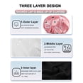 Triple Layer Shower Cap for Women Large Terry Lined Hair Cap for Long ...