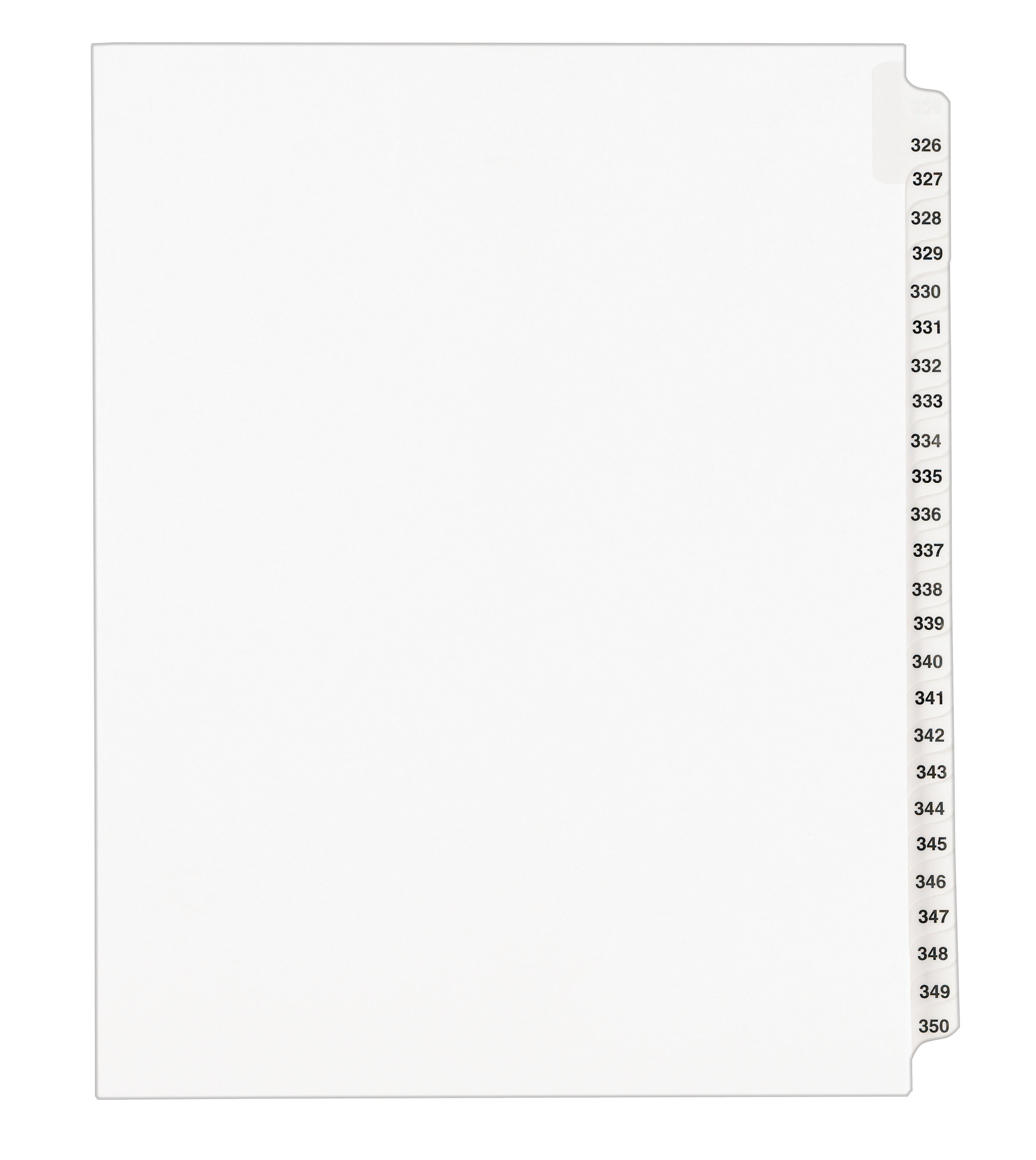 Avery Legal Paper Divider, Avery Style, White, 326-350 (01343 ...