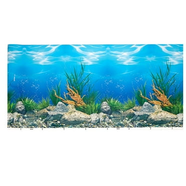 Aquarium Background, Premium Static Cling Black Fish Tank Background ...