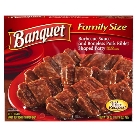 Banquet Family Size Boneless Pork Riblets with Barbecue Sauce Frozen ...